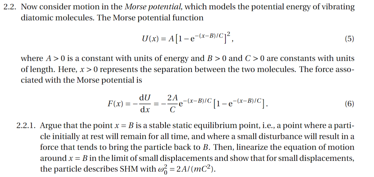 Solved The mechanical energy of a particle in a potential | Chegg.com