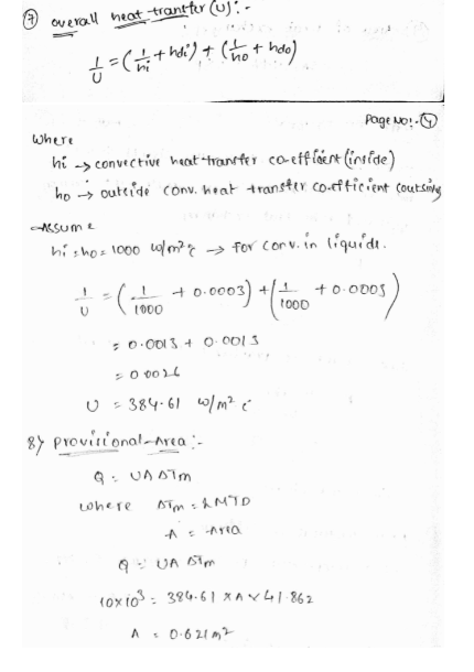 Solved Q) A counter flow shell and tube type of heat | Chegg.com