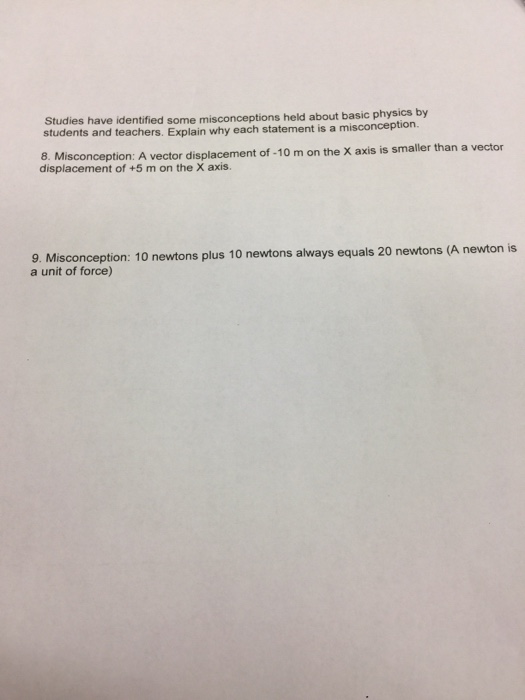 Solved Studies have identified some misconceptions held | Chegg.com