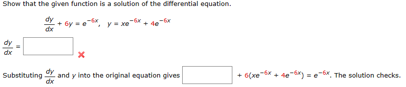 Solved Show that the given function is a solution of the | Chegg.com