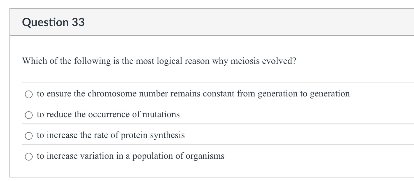 Solved Question 33Which of the following is the most logical | Chegg.com