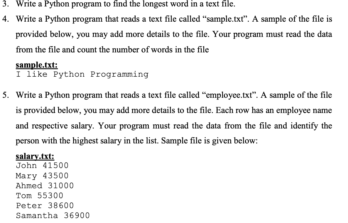 Solved 3 Write A Python Program To Find The Longest Word In Chegg