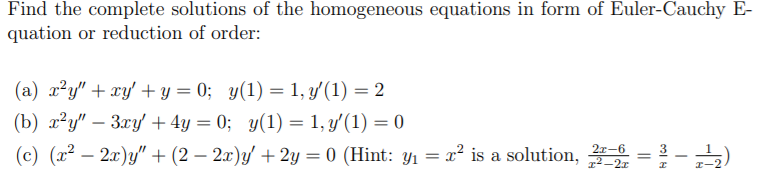 Solved Find the complete solutions of the homogeneous | Chegg.com