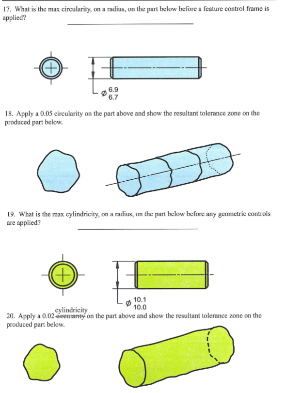 Solved 17. What is the max circularity, on a radius, on the | Chegg.com