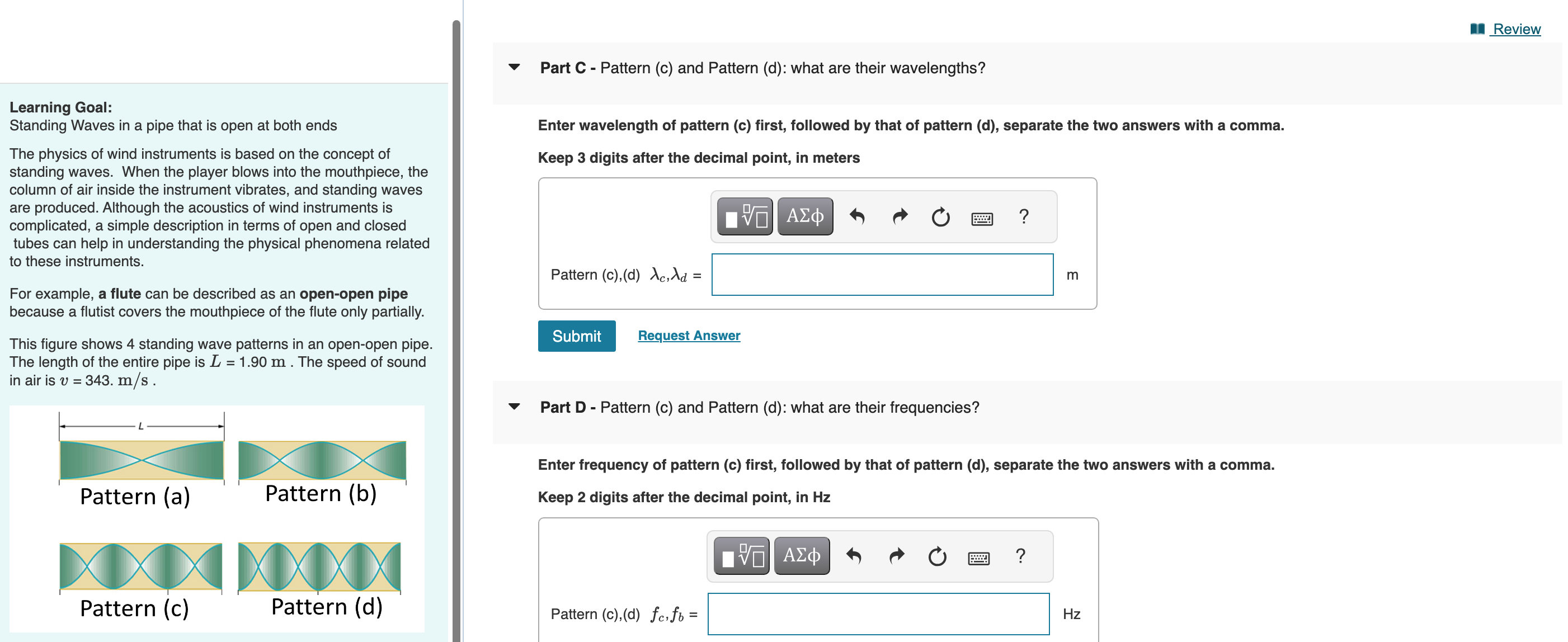 Solved Part C Pattern C And Pattern D What Are Their 9961