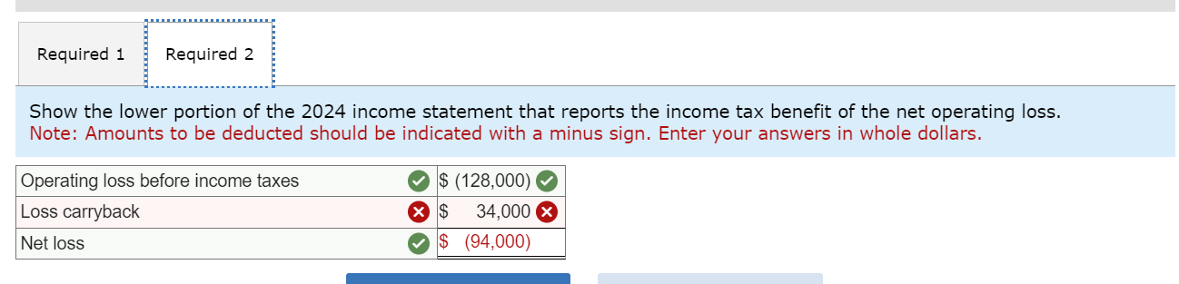 Solved Exercise 16-25 (Algo) Net operating loss carryback; | Chegg.com