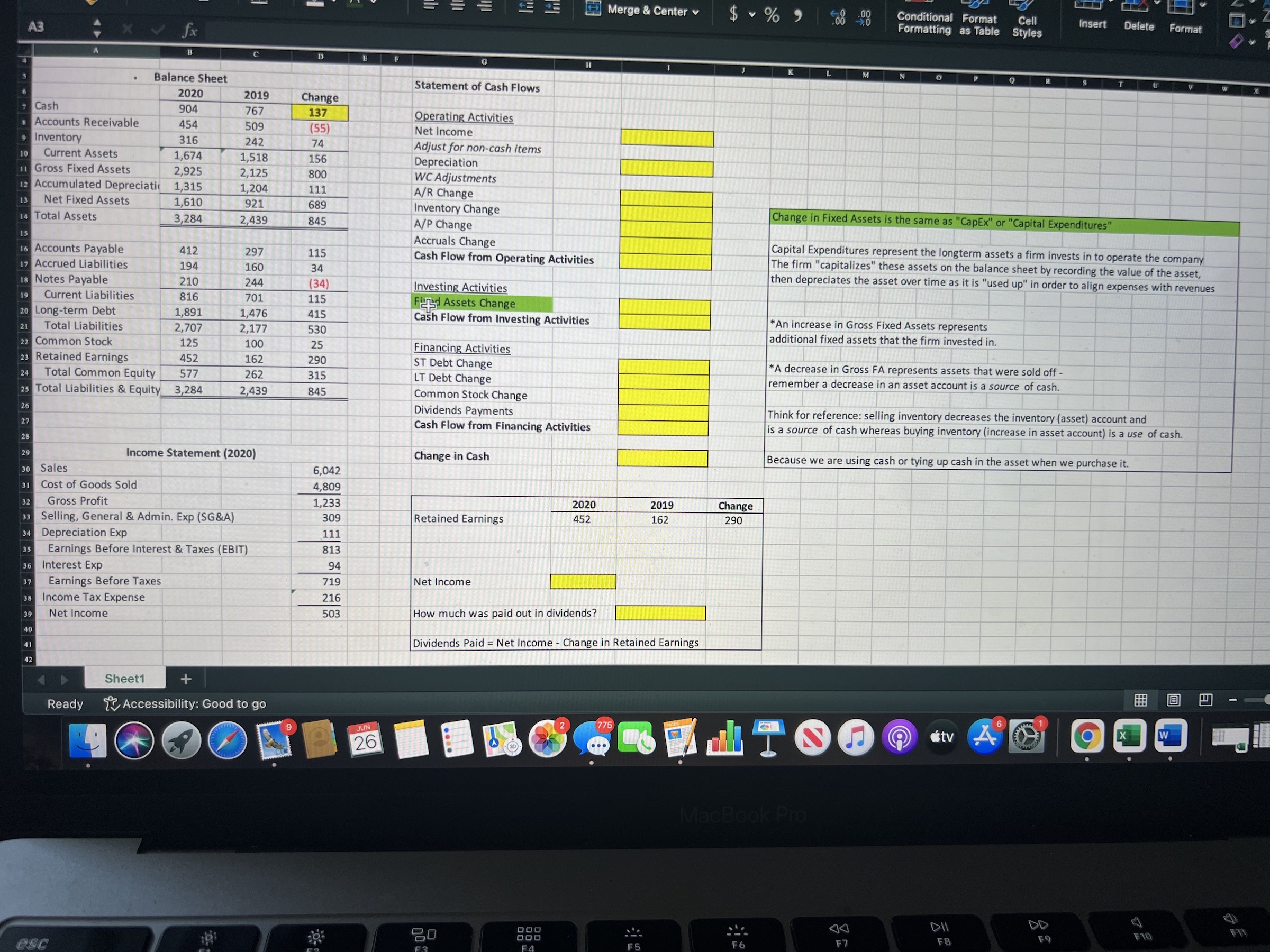 Solved Please fill in highlighted (yellow) cells | Chegg.com