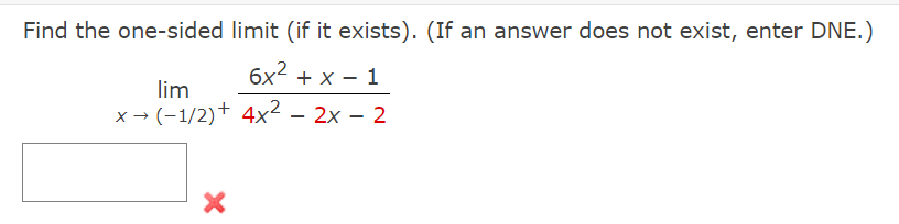 Solved Find the one-sided limit (if it exists). (If an | Chegg.com