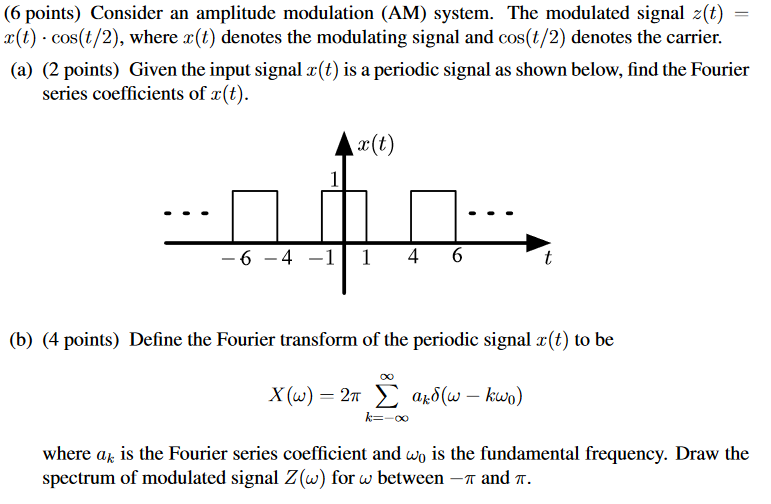 Solved Find Fourier Series Coefficients And Define Fourier
