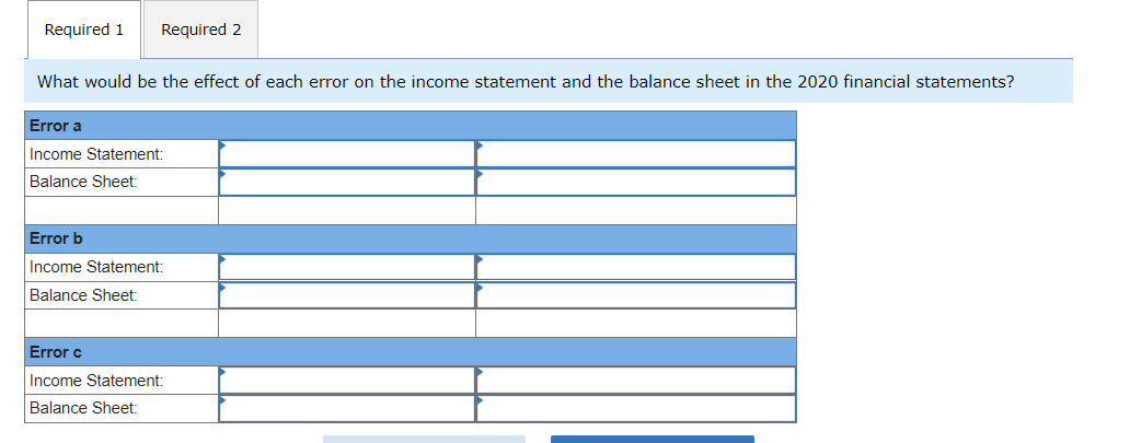Solved Below are three independent and unrelated errors. | Chegg.com