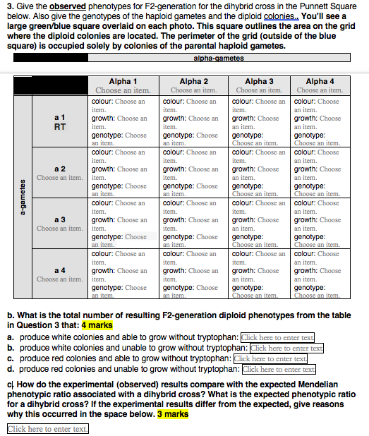 3. Give the observed phenotypes for F2-generation for | Chegg.com