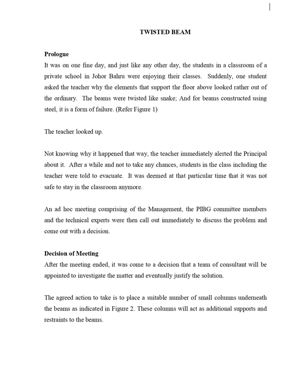 TWISTED BEAM The teacher looked up. I Prologue It was | Chegg.com