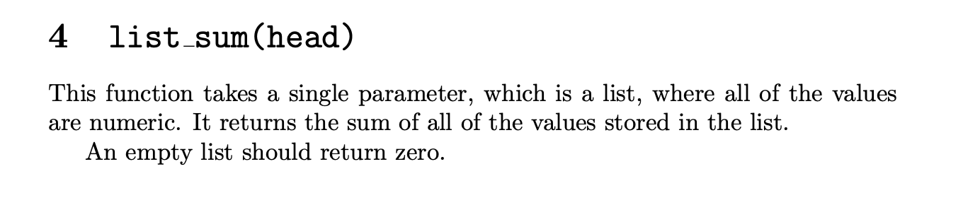 Solved 2.1 No Creating or Changing ListNode Objects Just | Chegg.com