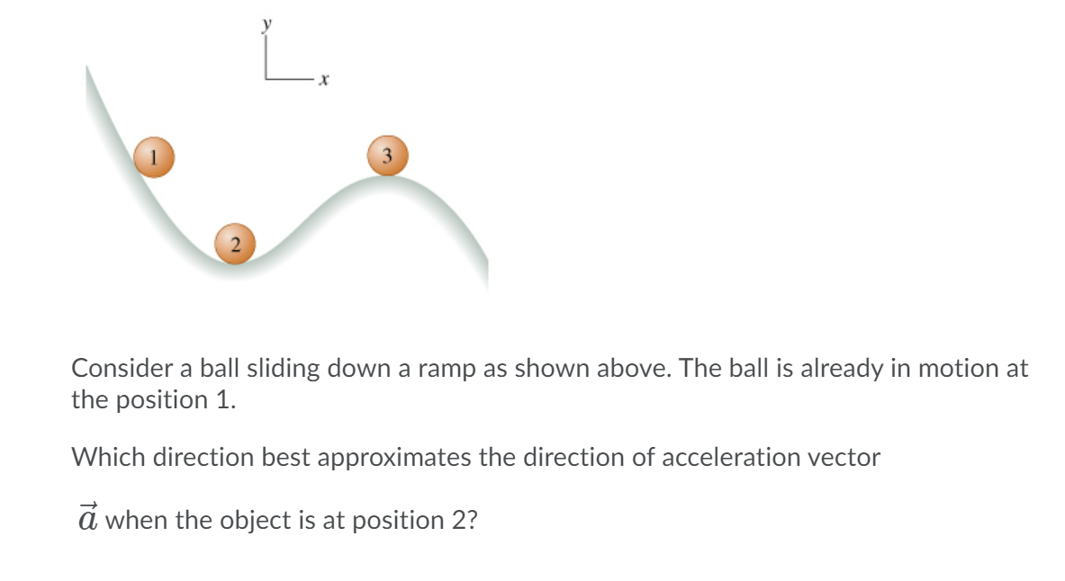 Solved L, 2 Consider a ball sliding down a ramp as shown | Chegg.com