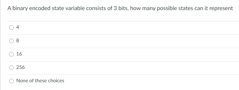 Solved A binary encoded state variable consists of 3 bits, | Chegg.com