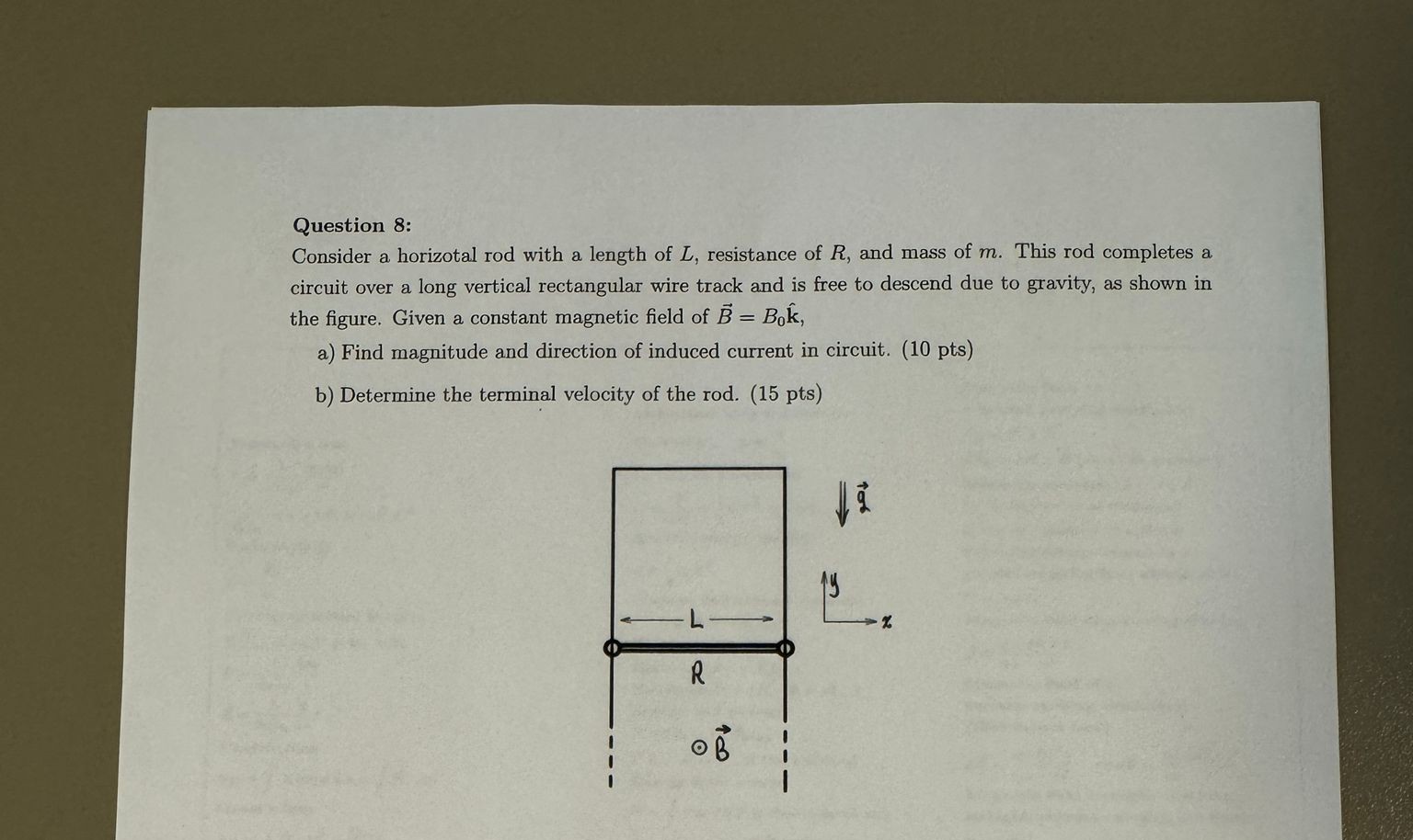 Solved Question 8: Consider a horizotal rod with a length of | Chegg.com