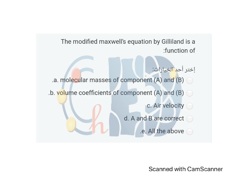 Solved The modified maxwell's equation by Gilliland is a | Chegg.com