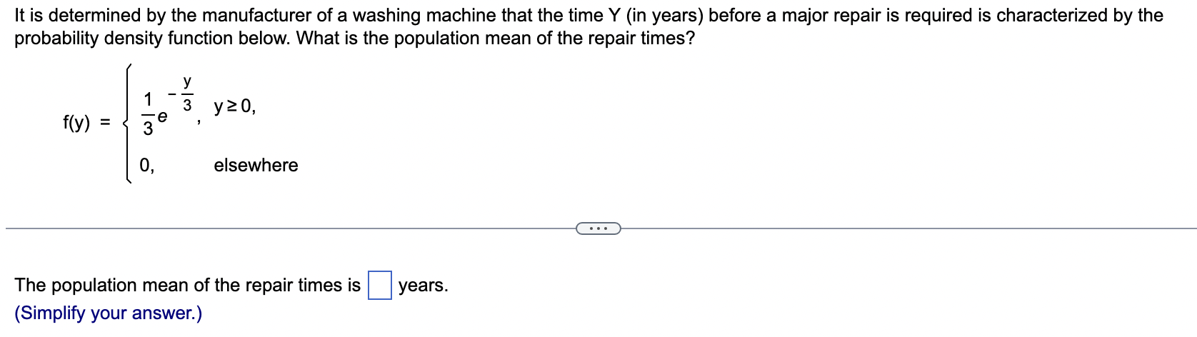 Solved It is determined by the manufacturer of a washing | Chegg.com