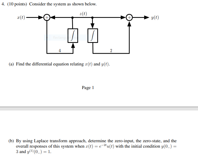 Solved By using Laplace transform approach, determine the | Chegg.com