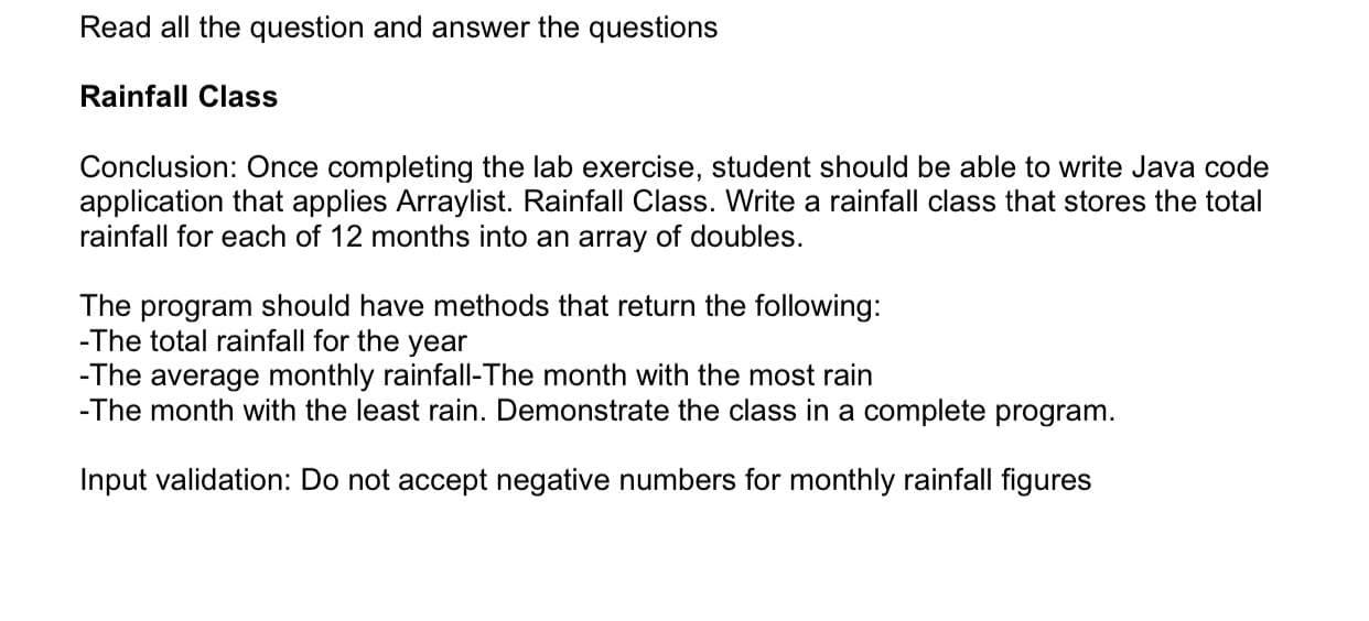 Solved Read all the question and answer the questions | Chegg.com