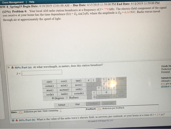 Solved Class Management | Help HW-8 Spring19 Begin n Date: | Chegg.com