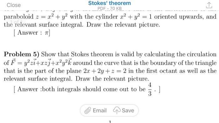Solved Stokes' theorem PDF-70 KB Close paraboloid the | Chegg.com