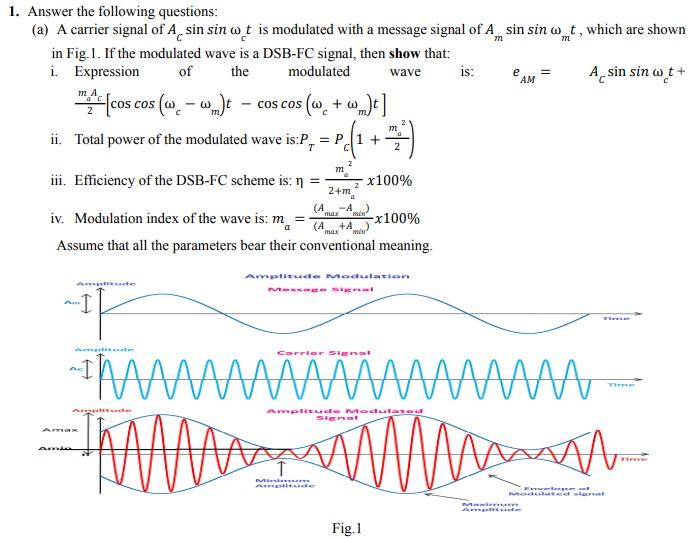 Solved m 1. Answer the following questions: (a) A carrier | Chegg.com