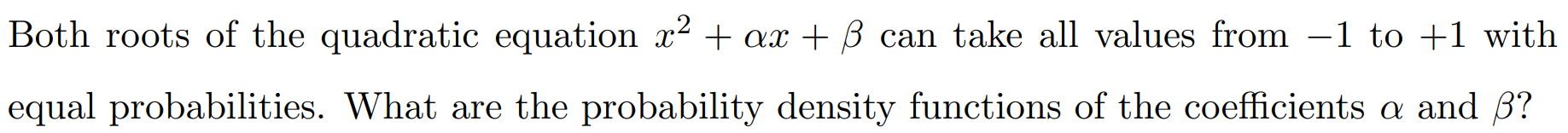 Solved Both roots of the quadratic equation x 2 + αx + β can | Chegg.com