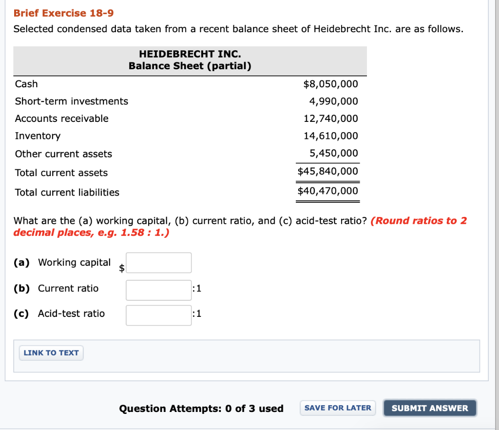 Solved Brief Exercise 18-12 (Part Level Submission) The | Chegg.com