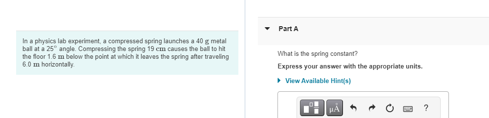 Solved In a physics lab experiment, a compressed spring | Chegg.com
