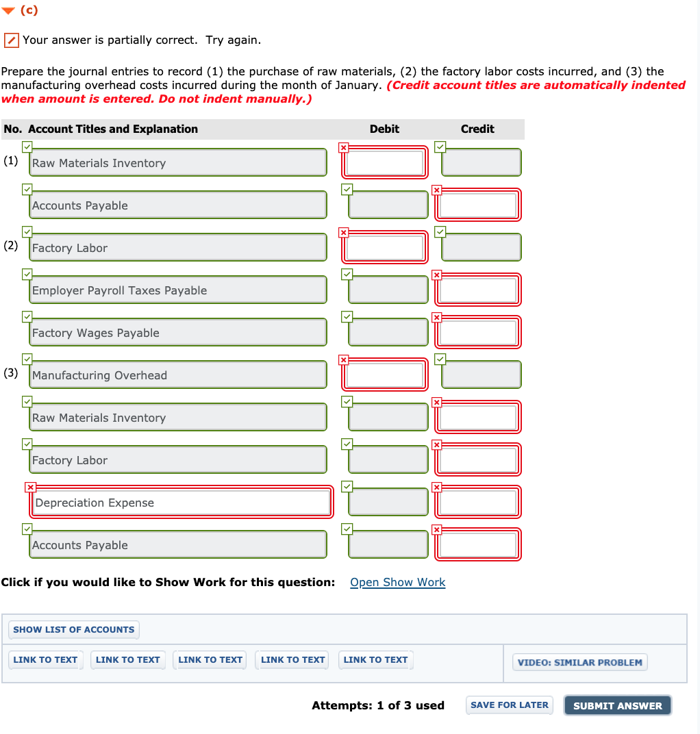 Solved Problem 15-01A a-h (Video) (Part Level Submission) | Chegg.com
