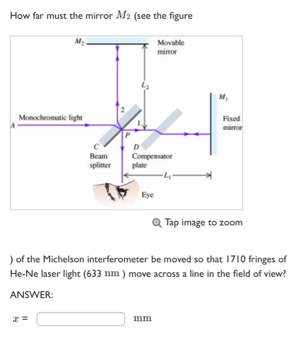 Solved Two very narrow slits are spaced 1.85 μm and are | Chegg.com