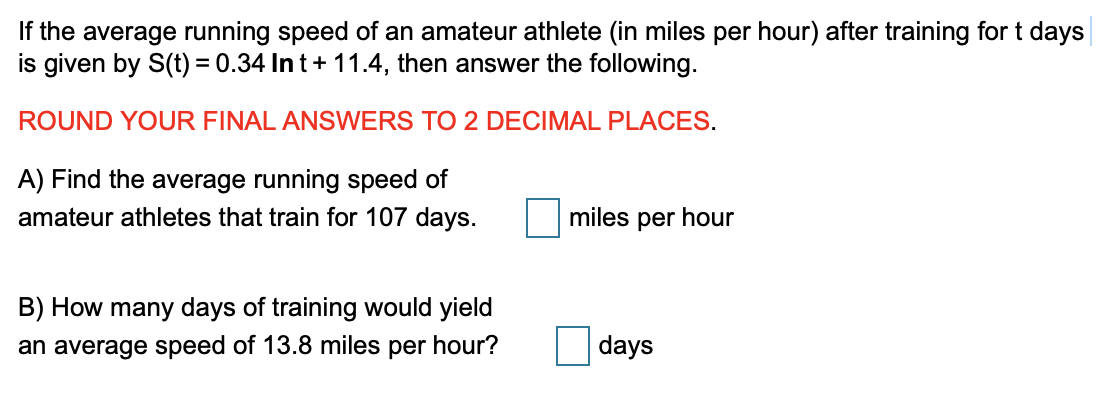 Solved If the average running speed of an amateur athlete | Chegg.com