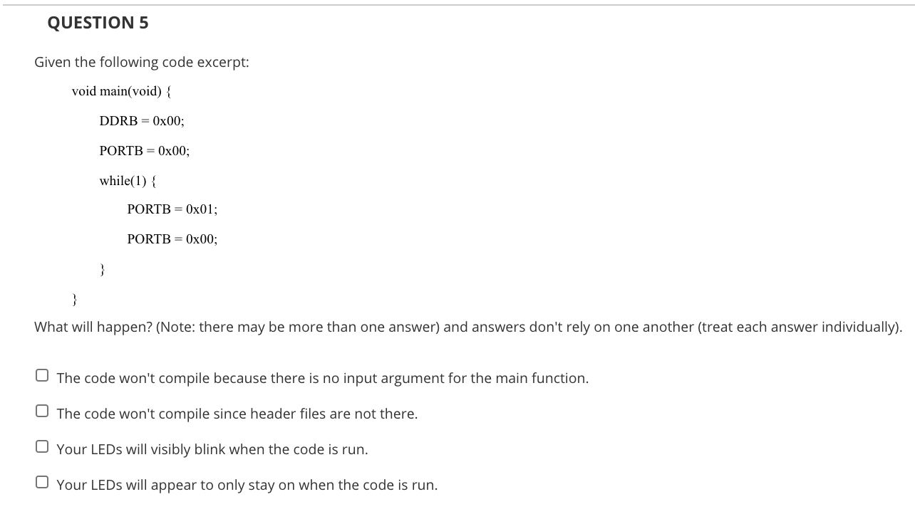 Solved You want to blink a LED. You have wired your LED and | Chegg.com