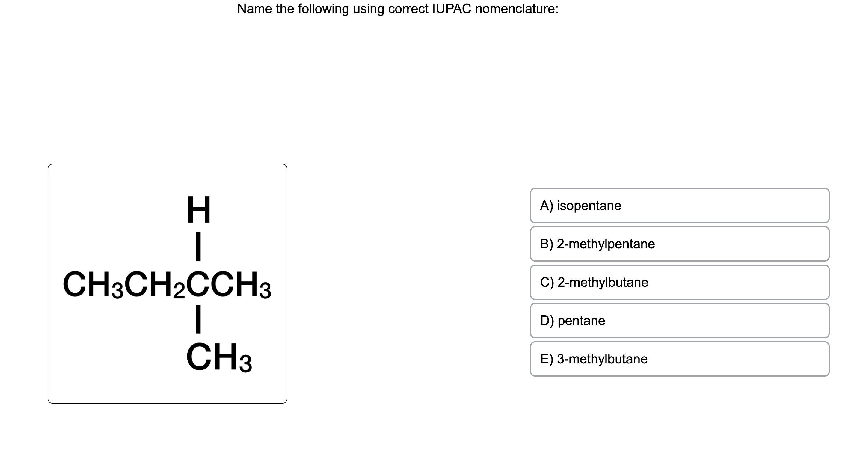 Solved Name the following using correct IUPAC | Chegg.com