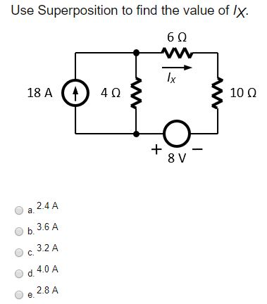 Solved Use Superposition to find the value of Ix. 6 Ω ΜΜΜ, | Chegg.com