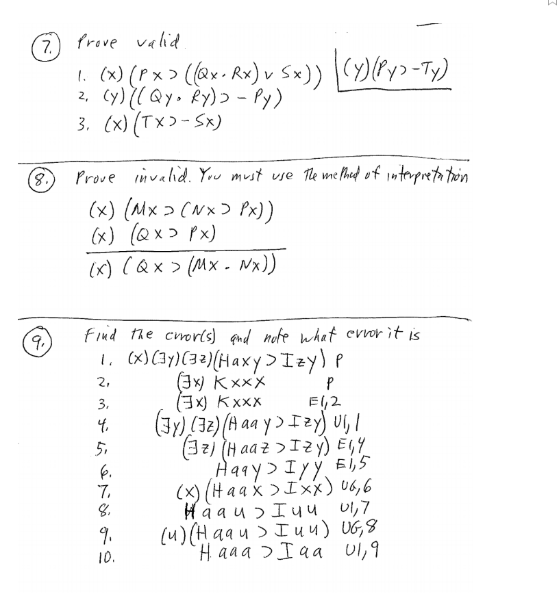 Solved RESTRICTIONS ON QUANTIFIER INFERENCE RULES 1. YOU | Chegg.com