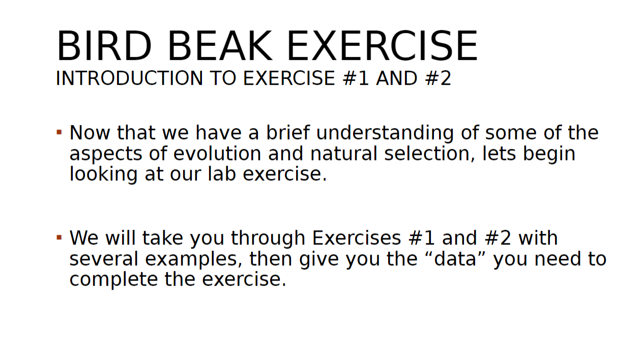 NATURAL SELECTION - Bird Beaks vs Seed Type Data | Chegg.com