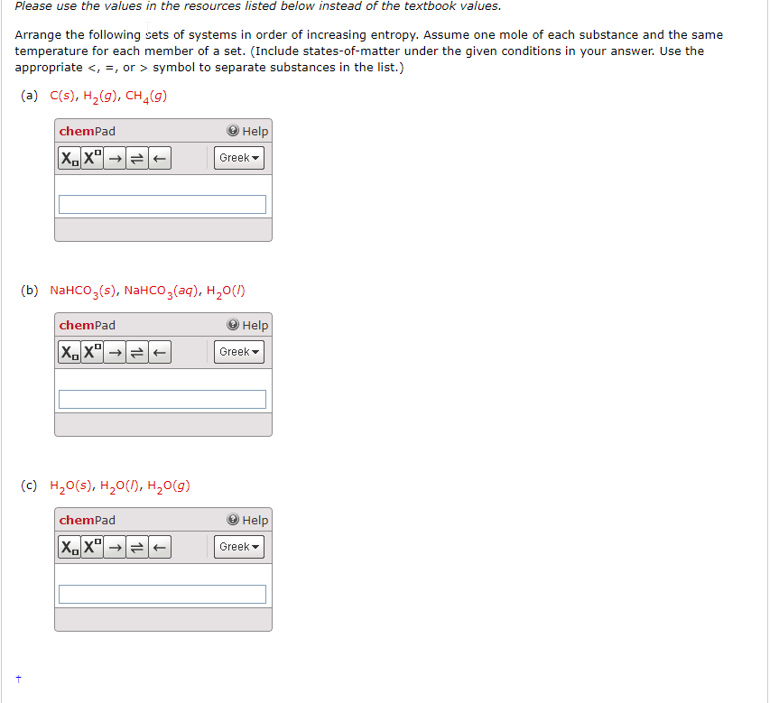 Solved Arrange the following sets of systems in order of | Chegg.com