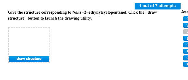 Solved 1 out of 7 attempts Give the structure corresponding | Chegg.com