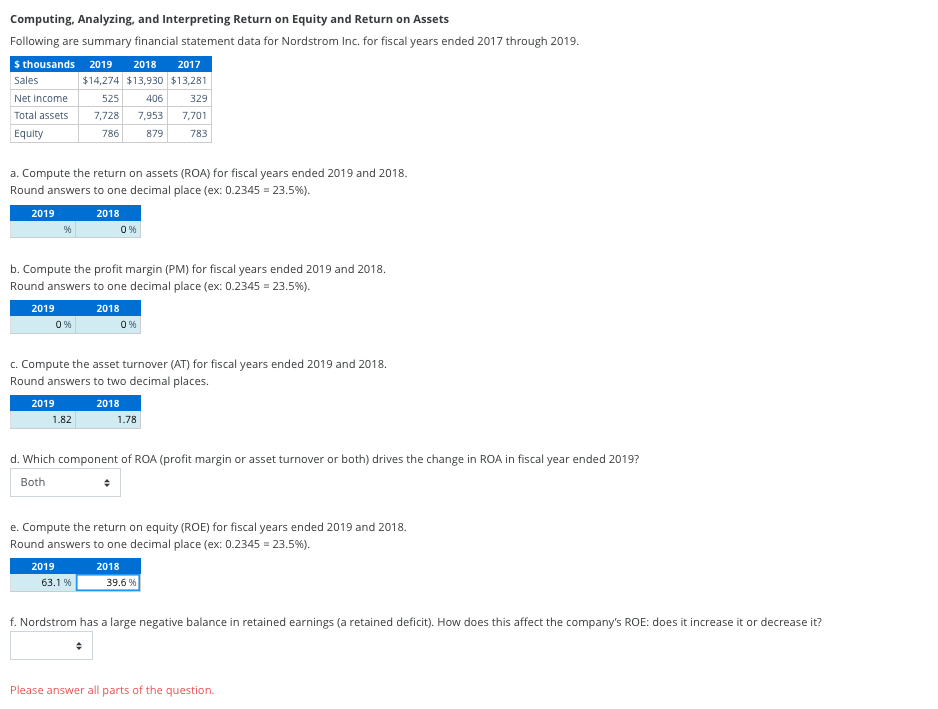 Solved Computing, Analyzing, and Interpreting Return on | Chegg.com
