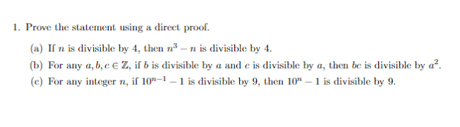 Solved Prove the statement using a direct proof. (a) If n is | Chegg.com