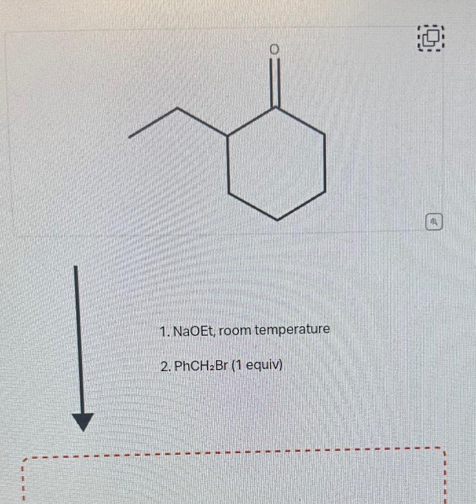 Solved 1. NaOEt, room temperature 2. PhCH2Br (1 equiv) | Chegg.com