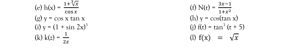 Solved h(x)=cosx1+3xy=cosxtanxy=(1+sin2x)3k(z)=2z1 (f) | Chegg.com