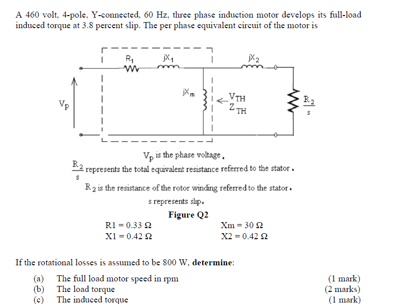 Solved A 460 volt, 4-pole, Y-connected, 60 Hz, three phase | Chegg.com