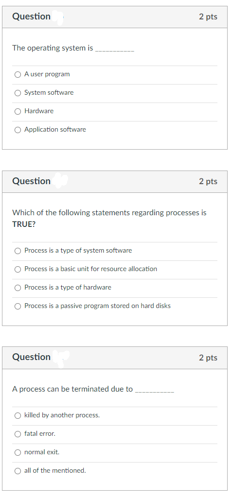 Solved The operating system is A user program System | Chegg.com