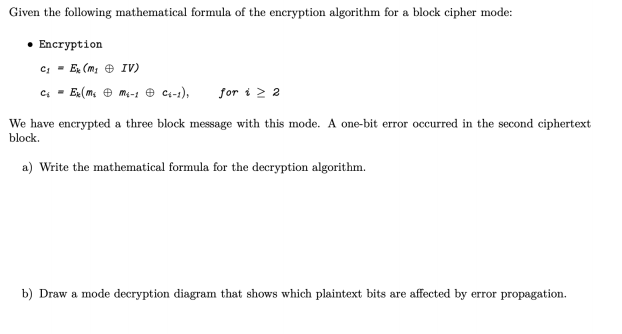 Solved Given the following mathematical formula of the | Chegg.com