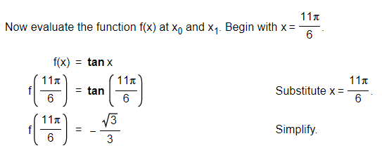 Solved For the equation, f(11pi/6)=tan(11pi/6), I need to | Chegg.com