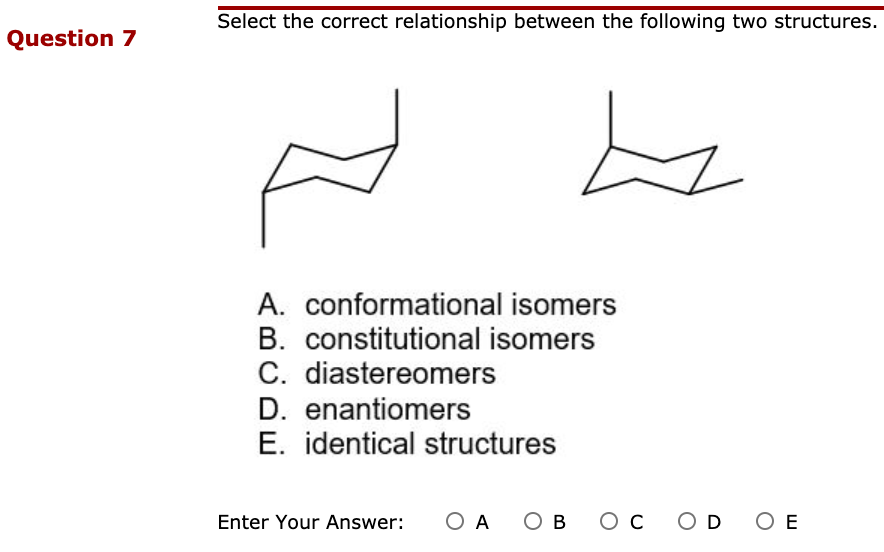 Solved Select the correct relationship between the following | Chegg.com