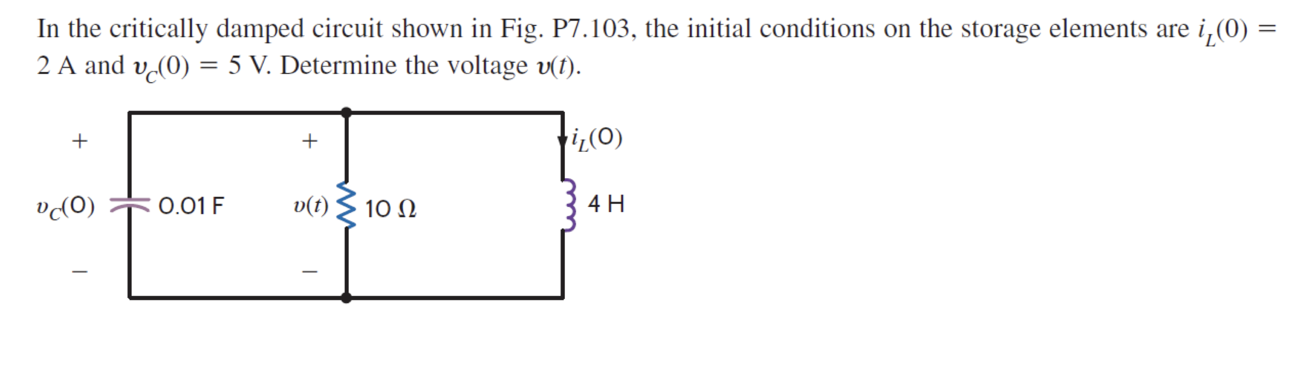 In ﻿the critically damped circuit shown in ﻿Fig. | Chegg.com